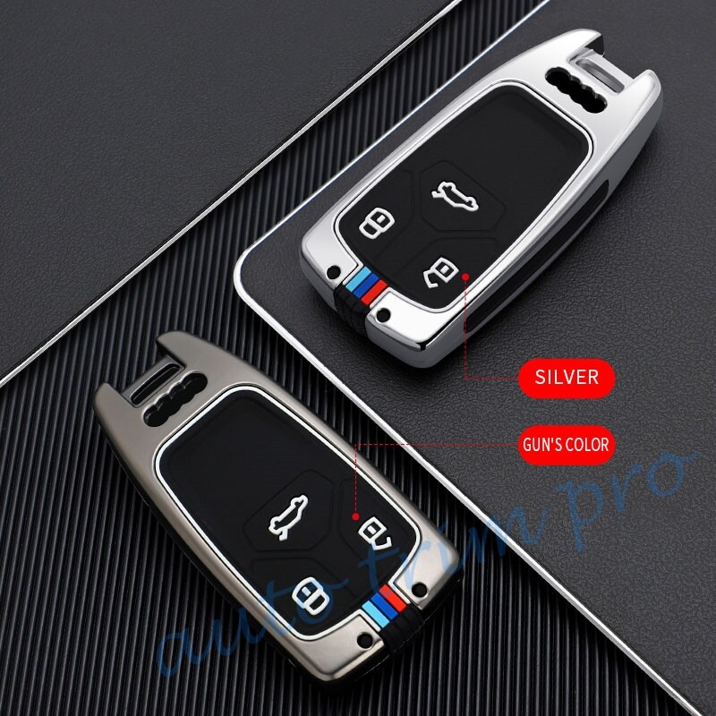 Alloy Keyring Chain Case For Audi A4 A5 S4 S5 Q5 Q7 SQ5 TT Key Fob ...