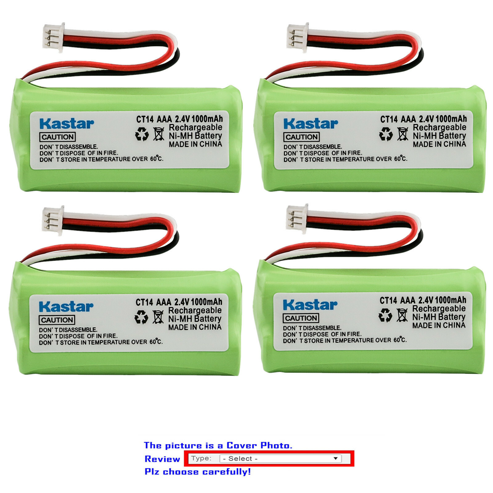 Kastar Ni-MH Battery Replace for Plantronics CT15 Cordless Headset ...