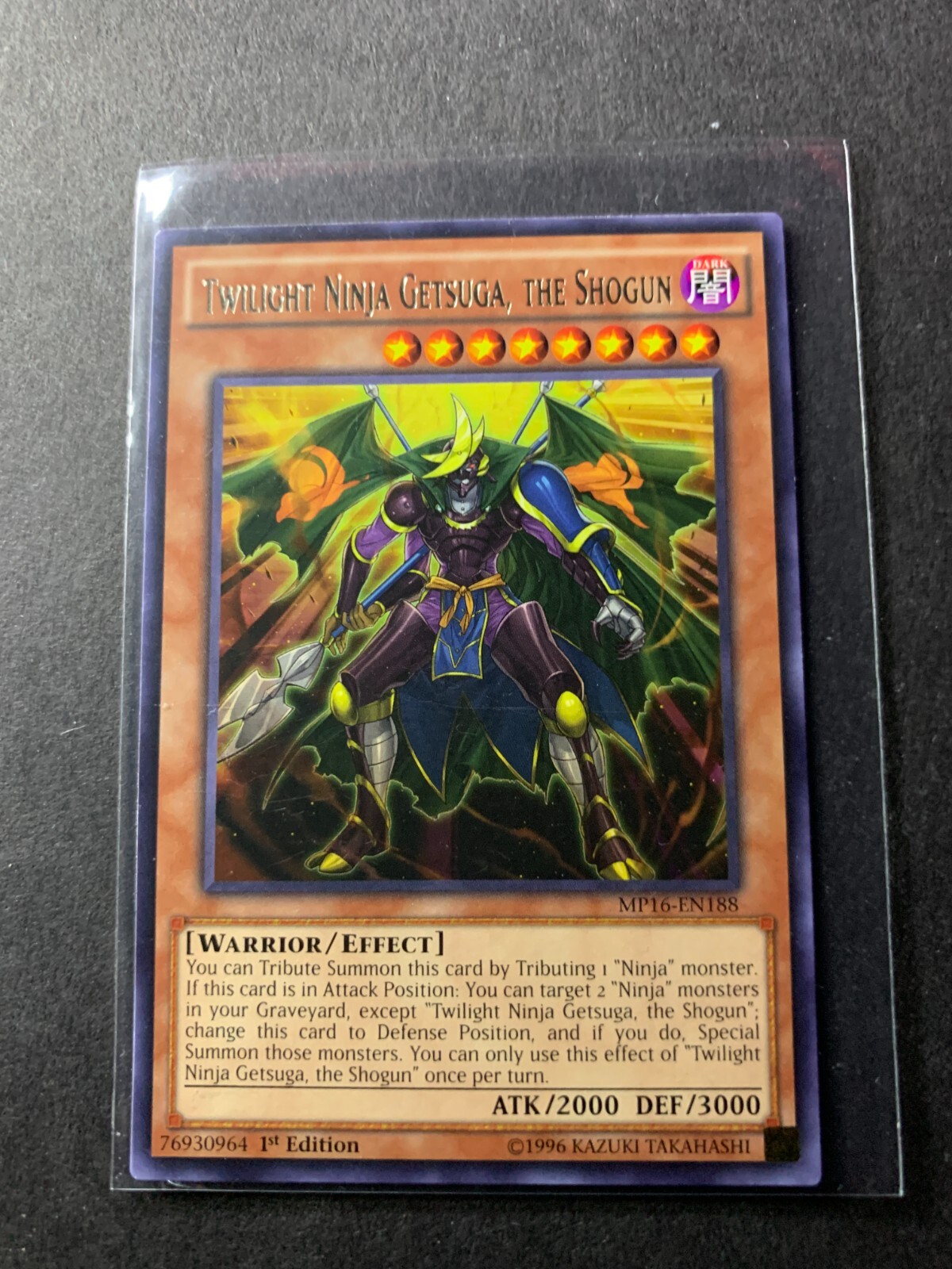 Yugioh- Twilight Ninja Getsuga, The Shogun (Rare) (1st Edition) - MP16 ...