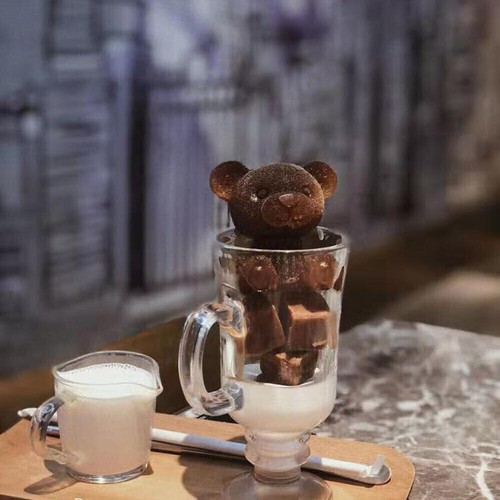 Milk Tea Bear Shape Animal Dropper Mold White Chocolate Mold Ice Cream ...