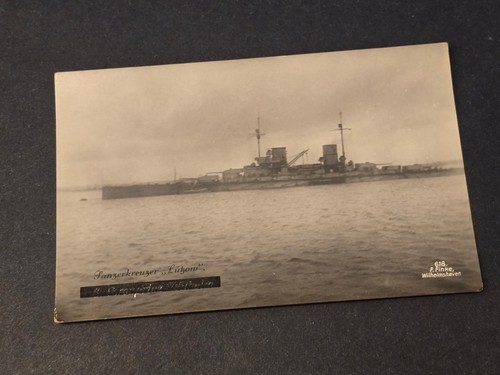 RARE JUTLAND LOSS WWI WW1 German Navy Postcard Battlecruiser SMS Lützow ...