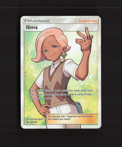 Ilima 146/149 Sun & Moon Full Art Ultra Rare Holo Pokemon Card DMG | eBay