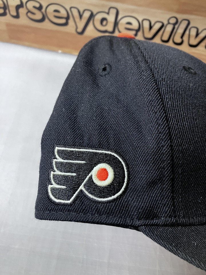 Philadelphia Flyers Hat Cap Fitted Mens 8 Black Orange NHL Hockey ...