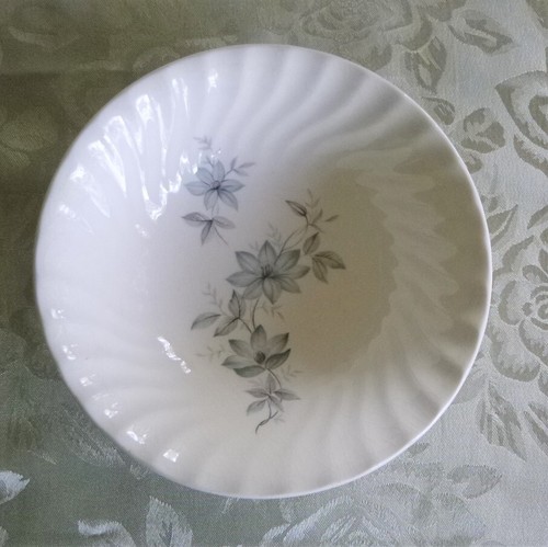 Vintage Johnson Australia Cereal Dessert Bowl *Pretty Blue Floral w ...