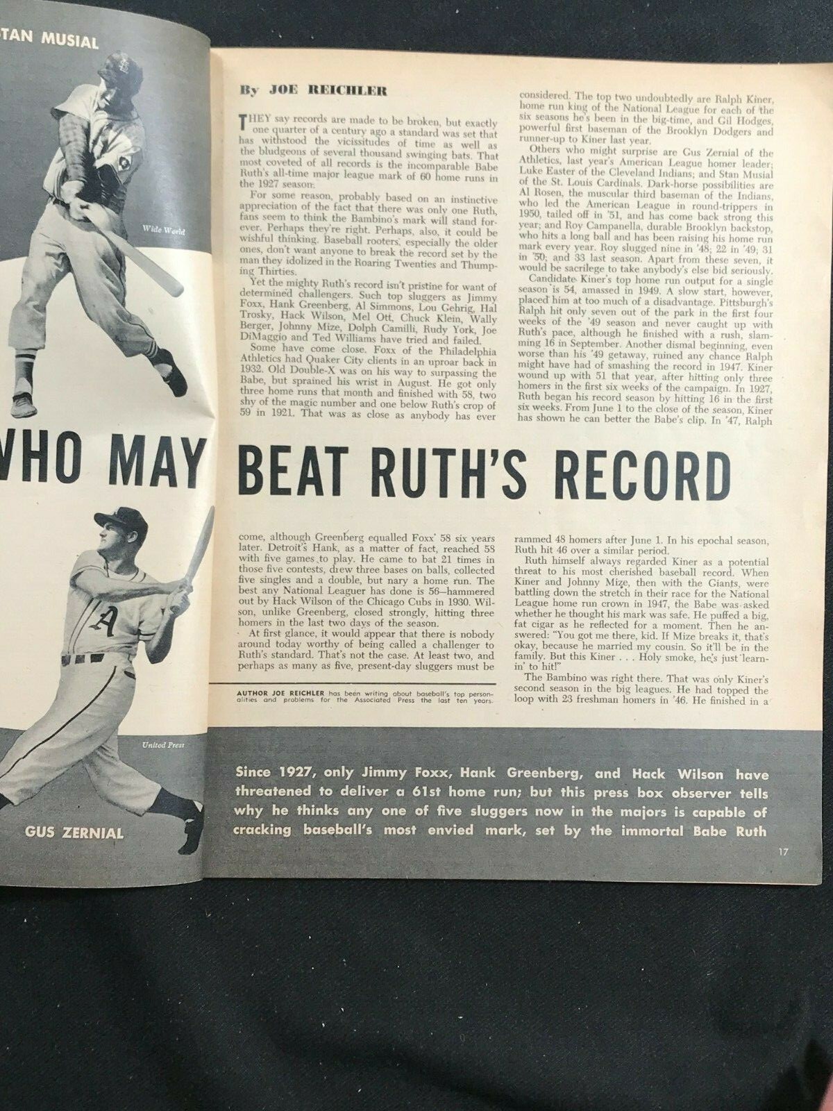 SPORTS STARS - August 1952 MIKE GARCIA Indians / Stan Musial / Charles ...