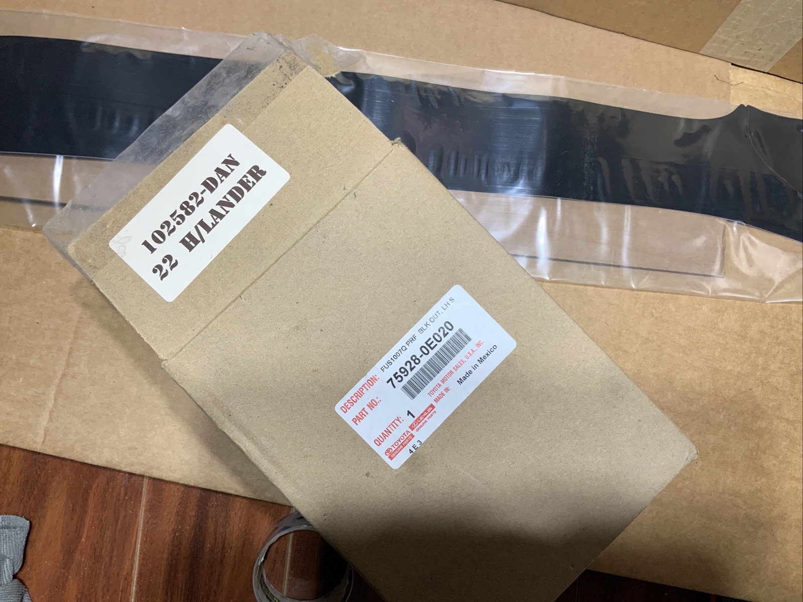 2020-2025 Toyota Highlander Front Left Black Out Tape 75928-0E020 LH ...