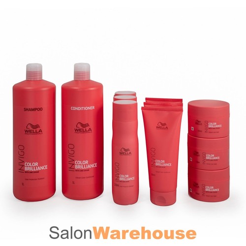 Wella Brilliance Invigo Shampoo 1L & Conditioner 1L Retail Salon Pack ...
