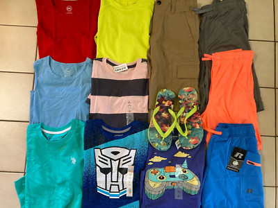 Boys HUGE Size 10-12 SPRING & SUMMER Clothing Lot Outfits BRAND NAMES ...