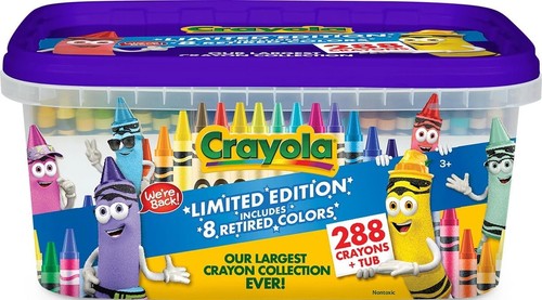Crayola Crayon Tub (288Ct), Bulk Crayons for Kids, Limited Edition ...