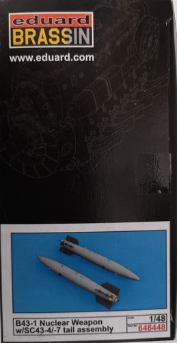 B43-1 NUCLEAR WEAPON w/ SC43-4/-7 Tail Assembly EDUARD BRASSIN 1/48 ...