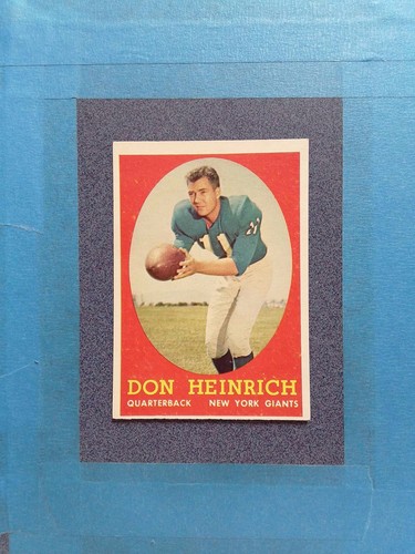 1958 Topps #83 DON HEINRICH New York Giants EX @SR06 | eBay