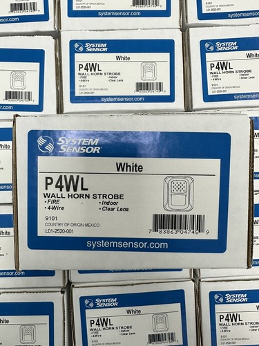 SYSTEM SENSOR P4WL WALL HORN STROBE (WHITE) P4WL (lot of 100 pcs) | eBay