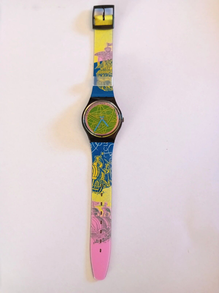 Swatch Gent New NOS The Globe GB137 1991 Vintage Wristwatch Years | eBay UK