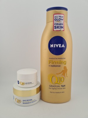 NIVEA Q10 Gradual Tan + Radiance Lotion 400ml, Anti-Wrinkle Eye Cream ...