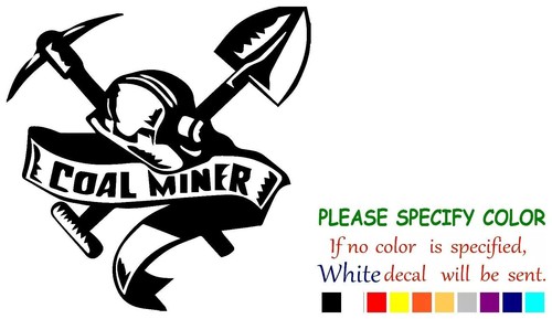 Coal Miner Symbol Adhesive Vinyl Decal Sticker Car Truck window Various ...