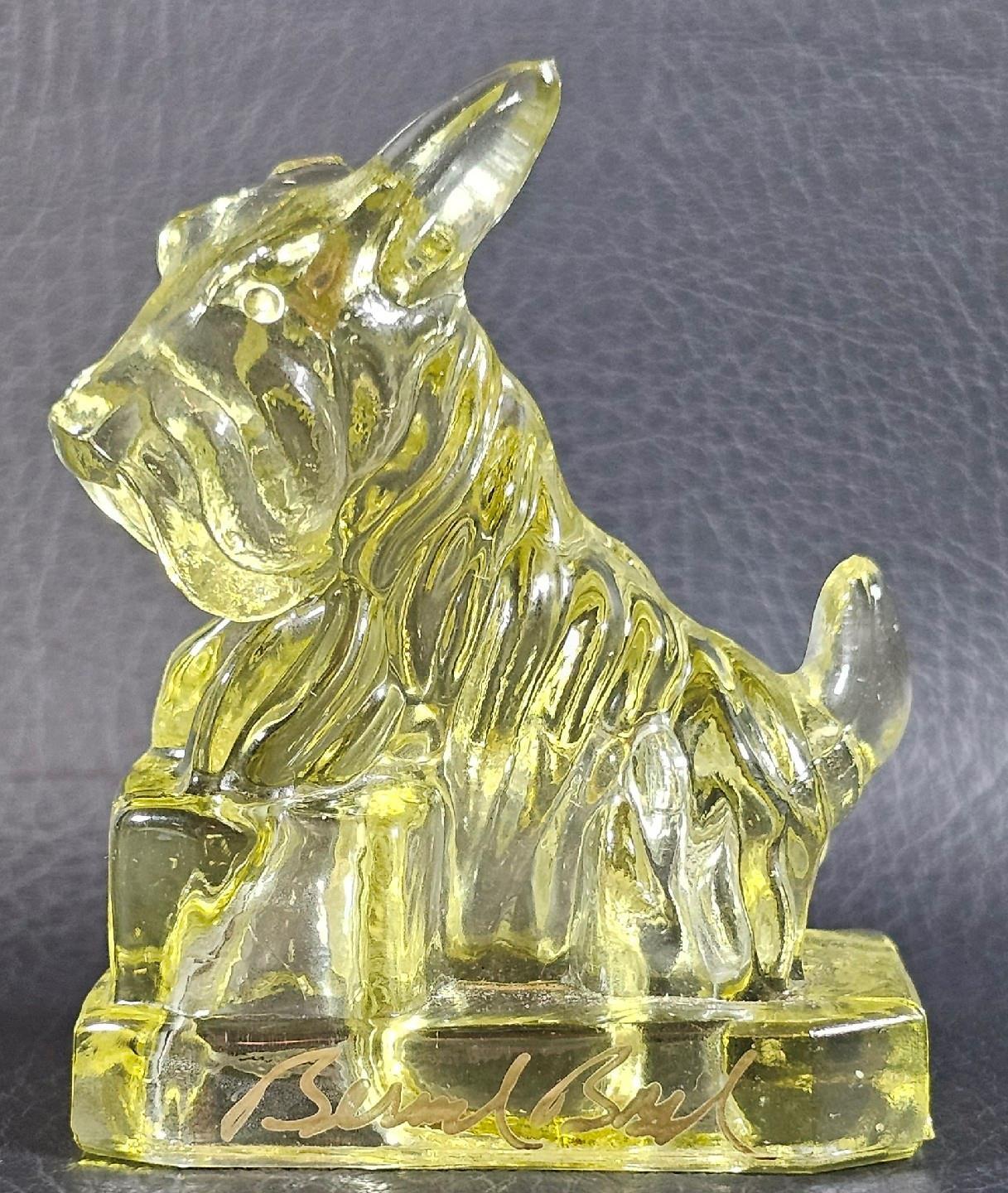 Boyd's Crystal Art Glass JB the SCOTTIE DOG "R" LIME TWIST 2-26-10 ...