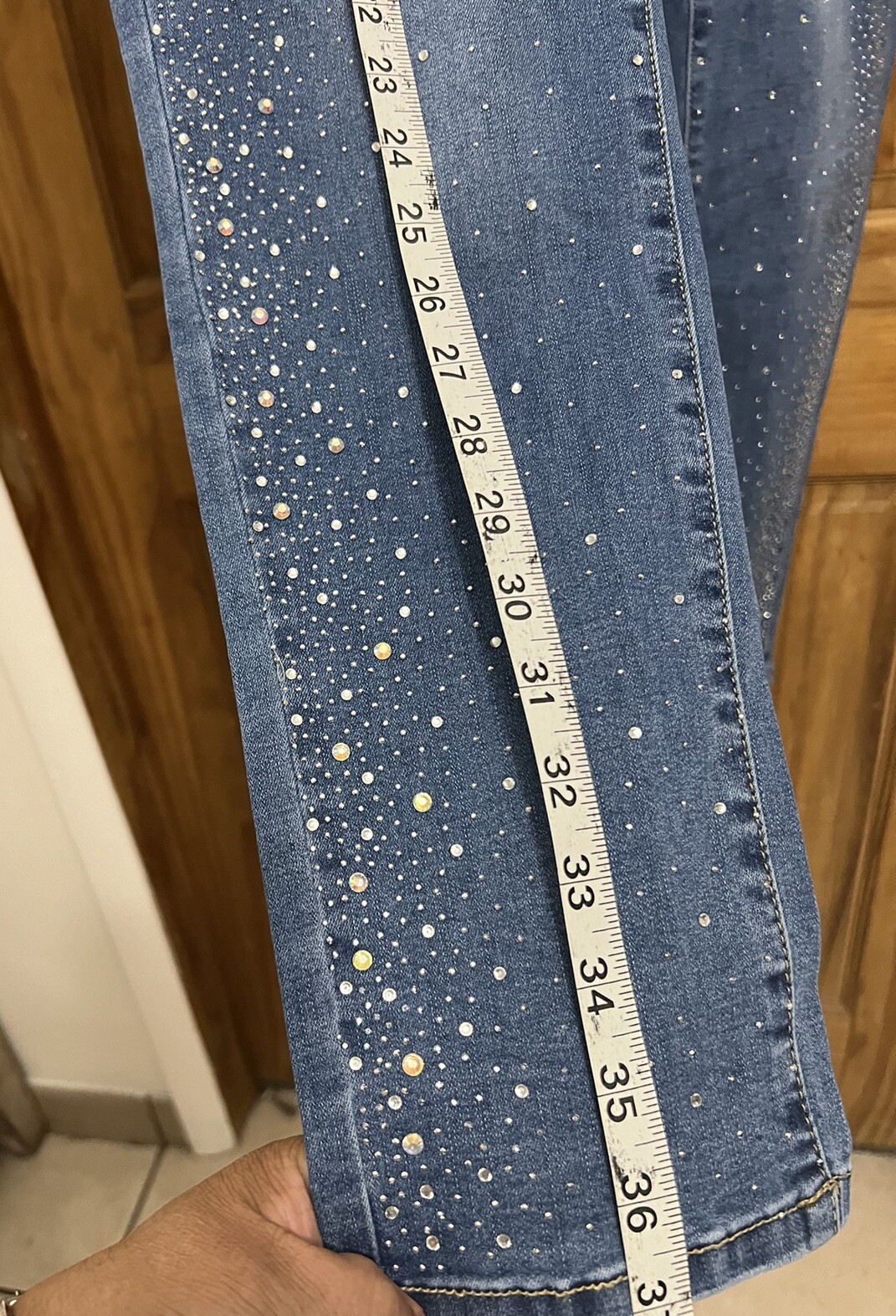 Jean’s High Rise Brand Red-seventy Denim Women’s Sz 48 Mid Blue With ...