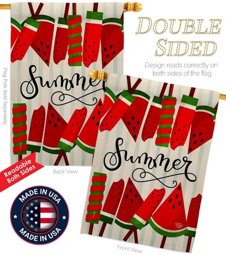 Sweet Watermelon House Flag - Pack Summer Fun In The Sun Beach Pool ...