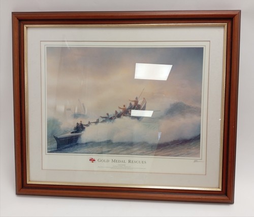 Gold Medal Rescues Framed Print by Tim Thompson - Cromer 1917 RNLI ...