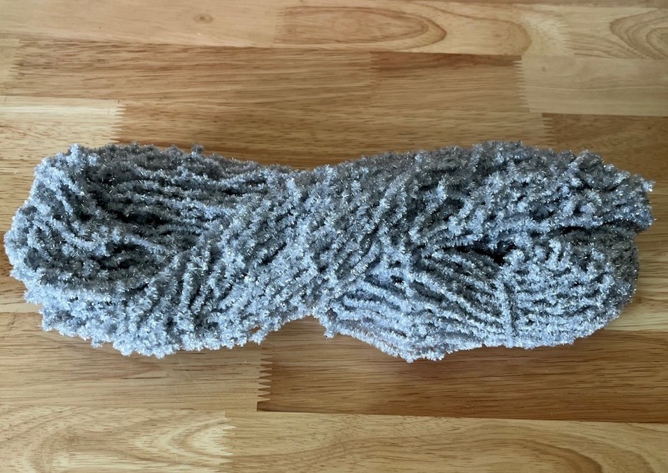 72 Yard Skein Size Medium New Age Chenille - Silver Bullet | eBay
