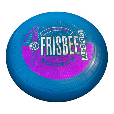 Vintage 1980 Mattel Frisbee Disc 140g World Class All-Sport, Blue-Green ...