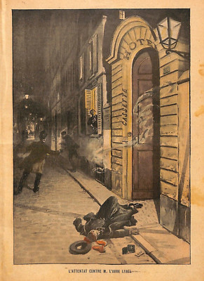 PARIS ( RUE CASSETTE ) ASSASSINAT DU PRETRE LOUIS LEBEL / ILLUSTRATION ...