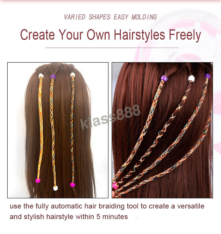 Magic Weaver Braider Girls Electric Hair Twirler DIY Accessories Beauty ...