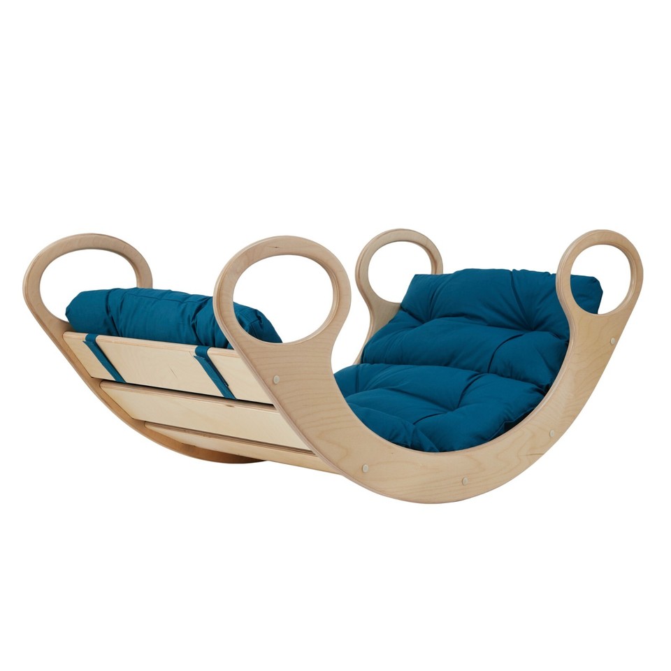 Montessori Child Rocking Bed, Wooden Rocking Play, Wooden Rocking Chair ...