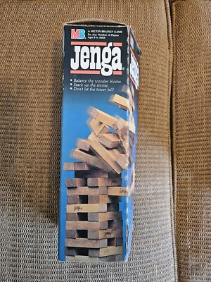 Vintage Original JENGA Classic Game 1986 Complete in Box 4793 Milton ...