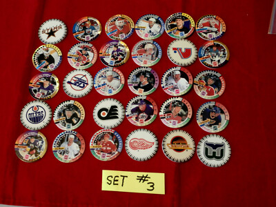 HOCKEY POGS~ RARE~ UNUSED MINT~30 POGS TO A SET SET # 3~ALL GREAT ...
