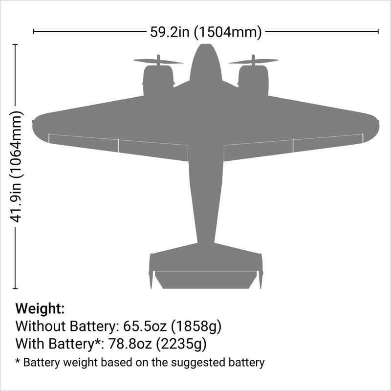 radio control Beechcraft D18 1.5m BNF Basic Item No. E-flite ...
