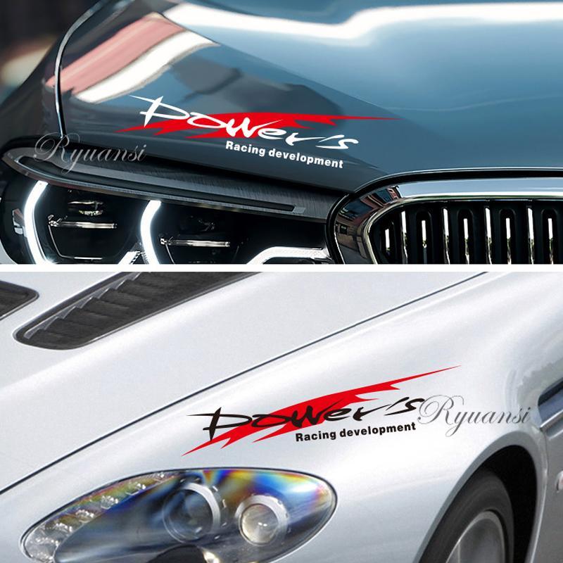 Car Stickers Power's Racing Development Reflective Waterproof Decals ...