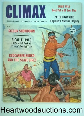 Climax Apr 1960 Norm Saunders, Herb Mott,, Ernie Pyle, Peter Townsend ...