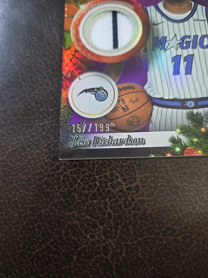 Jase Richardson #157/299 2 Color Patch 2025/26 Topps Holiday Rc | eBay