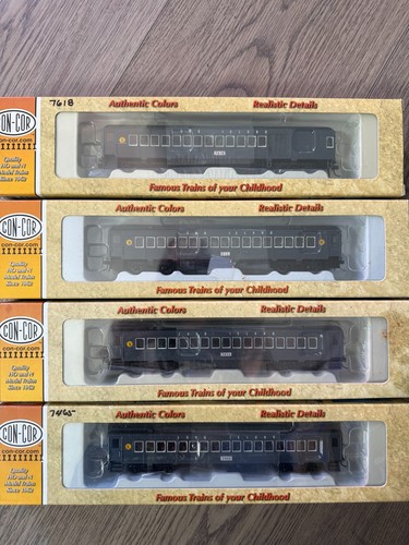 4- CON COR HO SCALE LONG ISLAND RAILROAD COACHES MP54 DASHING DAN ...