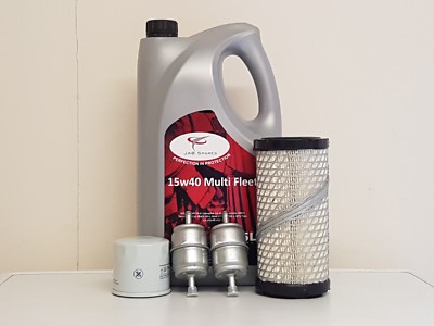 Filter Service Kit & 5Ltr Engine Oil Suits Kubota TG1860-48/54 w/D722-E ...