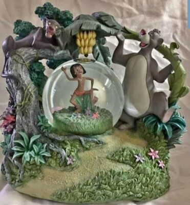 Disney Jungle Book Rotating Musical Snow Globe - Baloo Mowgli Bagheera ...
