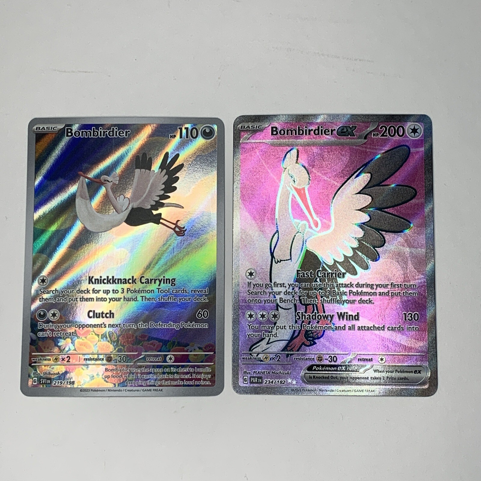 Pokémon TCG Bombirdier Lot Of 1 Full Art Card And The Alternate Art ...