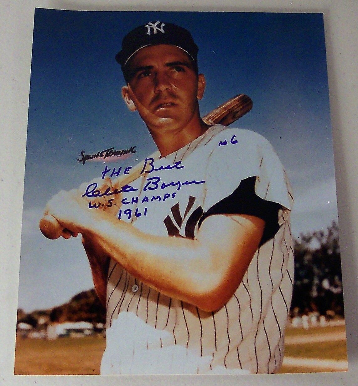 New York Yankees CLETE BOYER Autographed 8 x 10 Color Photo 1961 WS ...