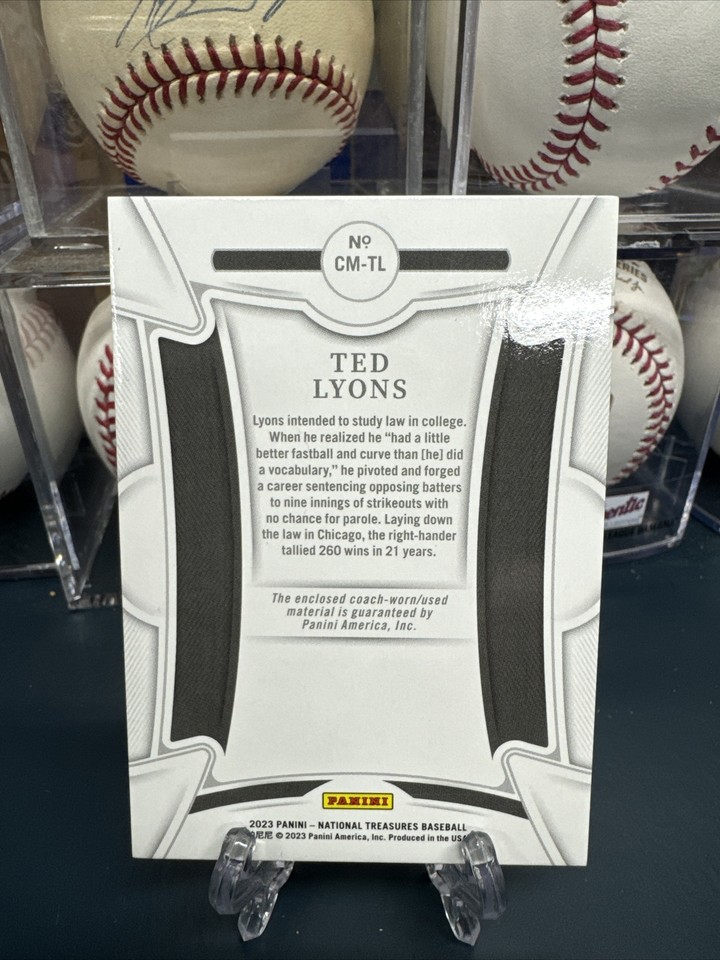 2023 National Treasures Ted Lyons Century Material 5/5 CM-TL - Chicago ...