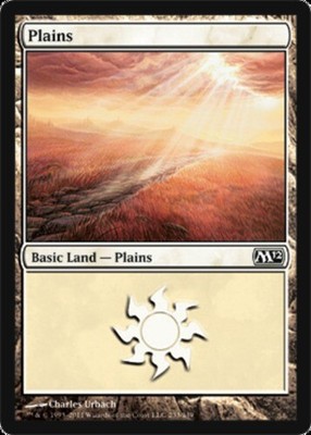 Plains (233) - Foil ~ Lightly Played Magic 2012 M12 MTG Magic ...