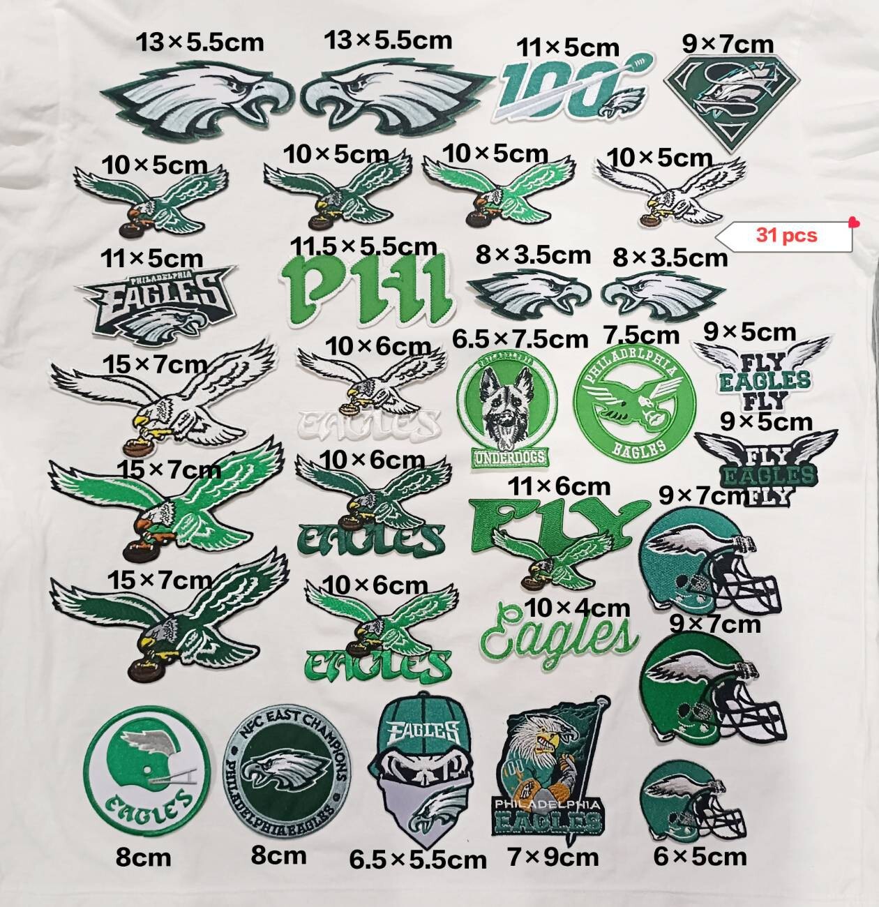 NFL Philadelphia Eagles Logo Patch sport Embroidery ,Iron ,Sewing on ...
