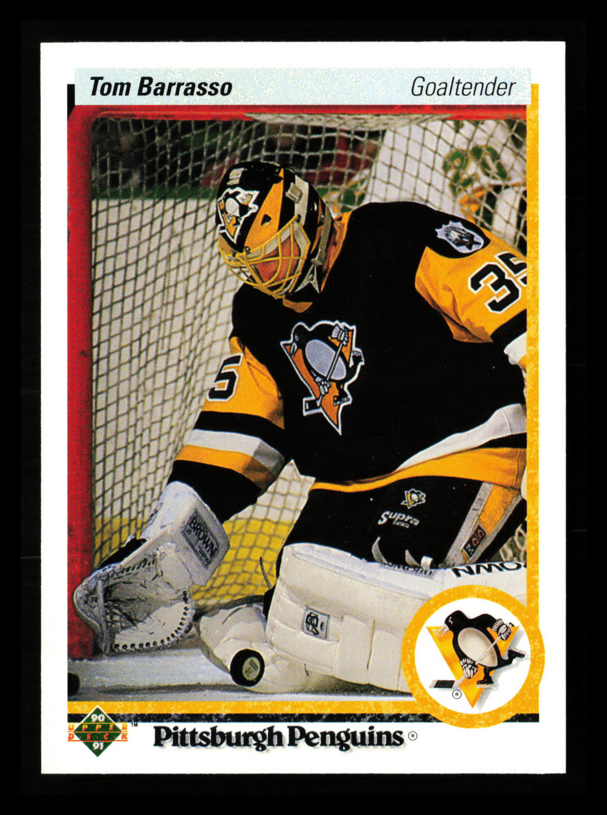 Tom Barrasso 1990-91 Upper Deck Hockey NHL #121a Pittsburgh Penguins | eBay