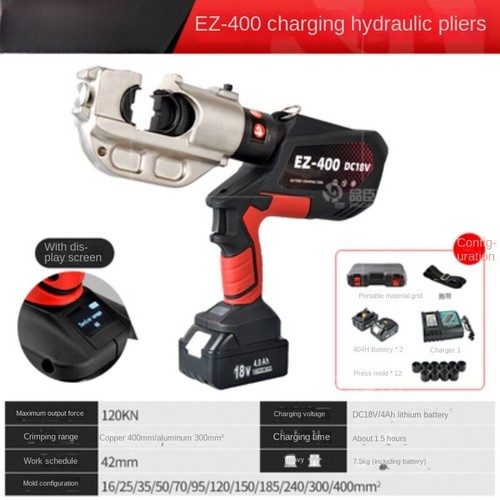 Rechargeable Hydraulic Pliers Digital Display Type EZ-400 Continuous ...