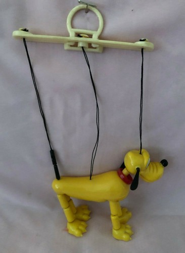 Vintage Walt Disney Plastic Pluto Original String Puppet Hong Kong 1960 ...