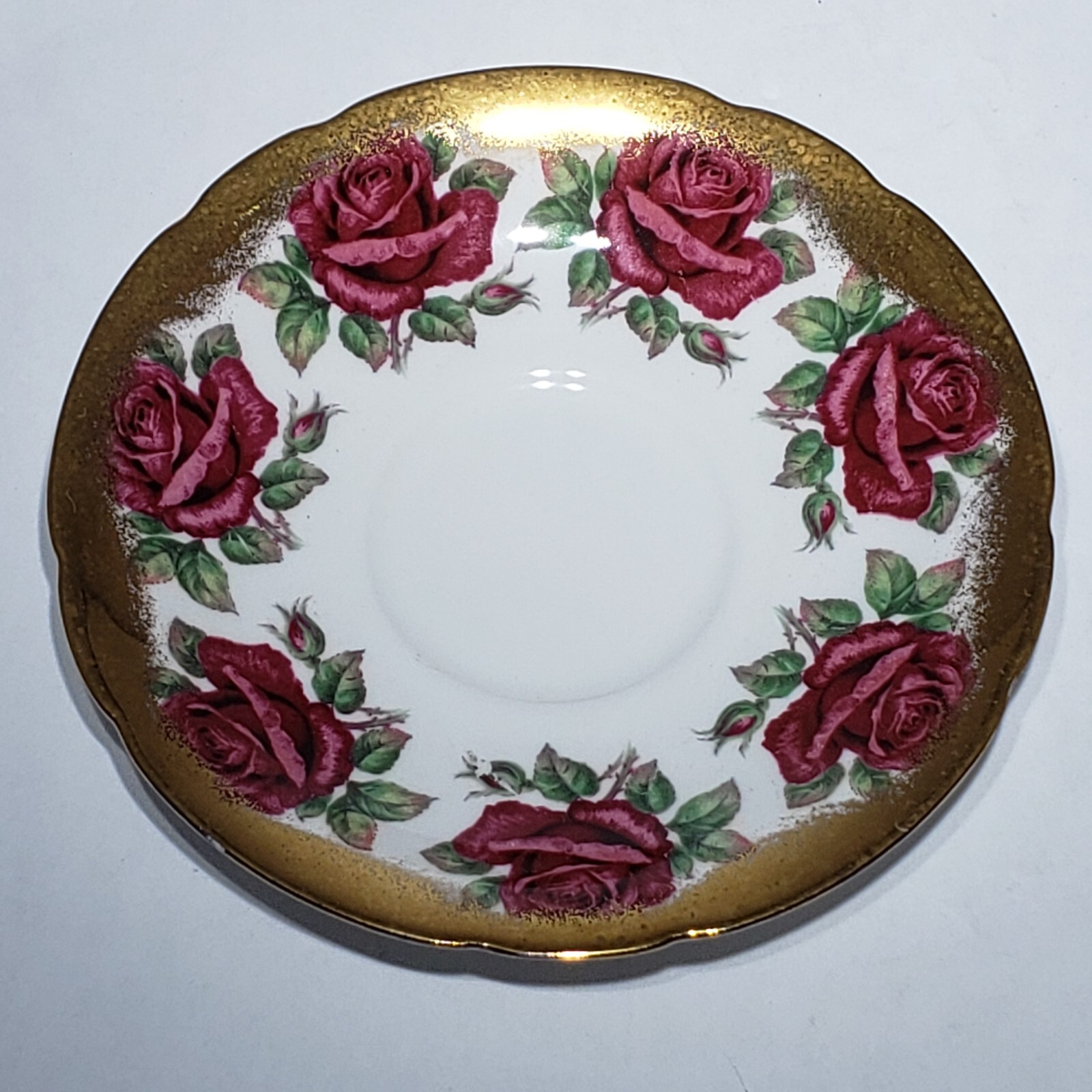 Paragon 14 Pink Red Cabbage Roses Tea Cup & Saucer Gold Trim Queen Hand ...