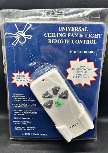 Universal Ceiling Fan & Light Remote Control RC-103W | eBay