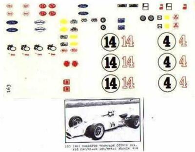Fred Cady Decal #163 To Do The 1967 Sheraton Thompson Coyote Special ...