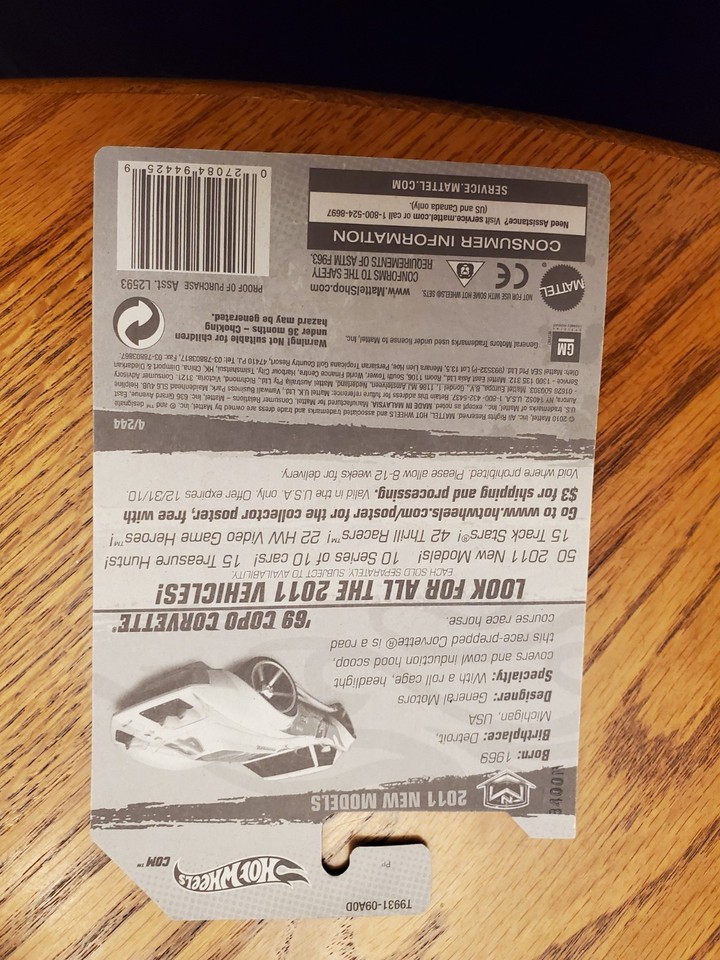 Hot Wheels 2011 New Models 1969 Copo Corvette B1 | eBay