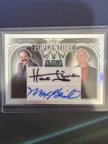2024 Leaf Pop Century Co-Stars HAL LINDEN / MAX GAIL AUTOGRAPH BARNEY ...
